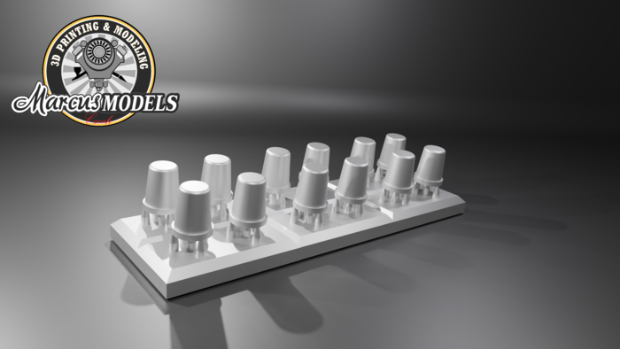 Majáky malé 12ks 1/43 (transparentní) :: Marcus-models